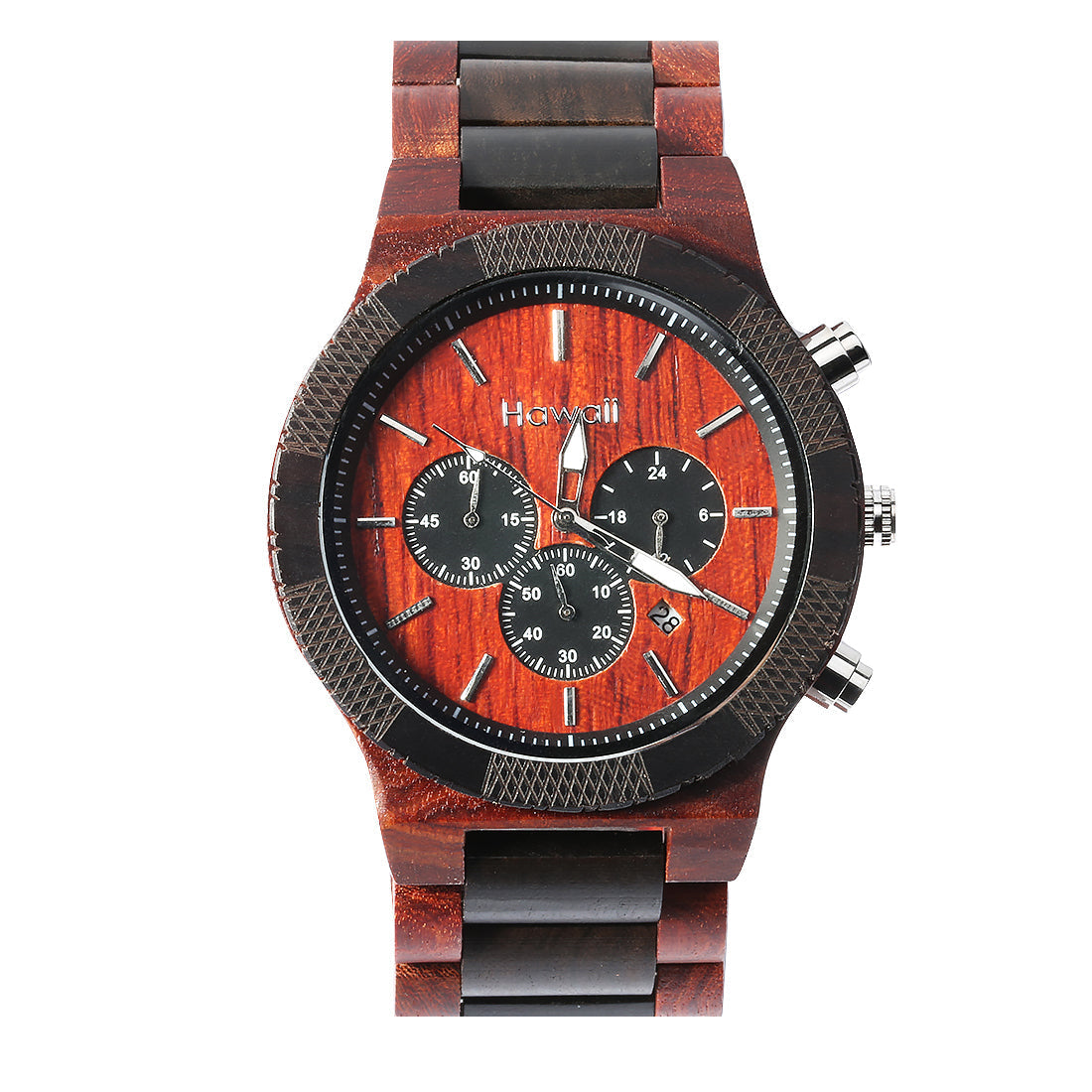 Handcrafted Wooden Watch Chronograph Two Tone W8009 – Akela Jewelry